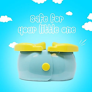 Banana Shaped Portable Travel Potty Training Seat for Toddlers by Jana Park Wares - Folding Kids Trainer Seats for Baby Boys & Girls - Easy to Use Foldable Toilet On The Go Chair for Toddlers (Pink)