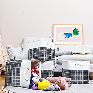 Kerhouze 11 Inch Fabric Storage Cubes Cubby Storage Bins Foldable Baskets for Organizing Shevles Closet Nursery Toys