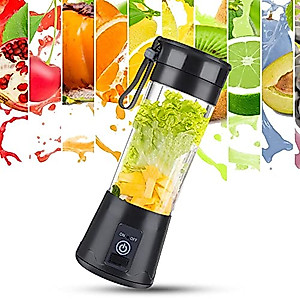 SRLIWHITE Portable Electric Juicer Bottle Blender USB Rechargeable Smoothie Cup Maker Blender Mug Orange Juice Citrus Lemon Juicer (Color : Black)
