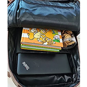 AKAKA Men Brown Outdoor Backpack Imitation Leather Weekend Bag Leisure Bag Carrying Backpack Old Fashion Traveling Laptap Backpack with USB Port.