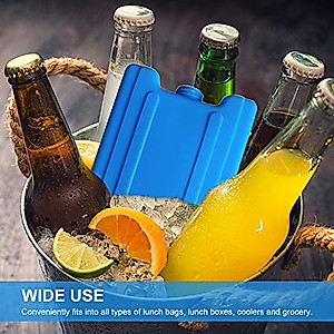 JIANWEI Ice Pack for Lunch Box - 400 ml Lightweight Food Storage Cooler Bag Reusable and Long Lasting Cool Packs Slim Freezer Packs Keep Food Fresh and Cold for Kids Lunch Box(Blue)