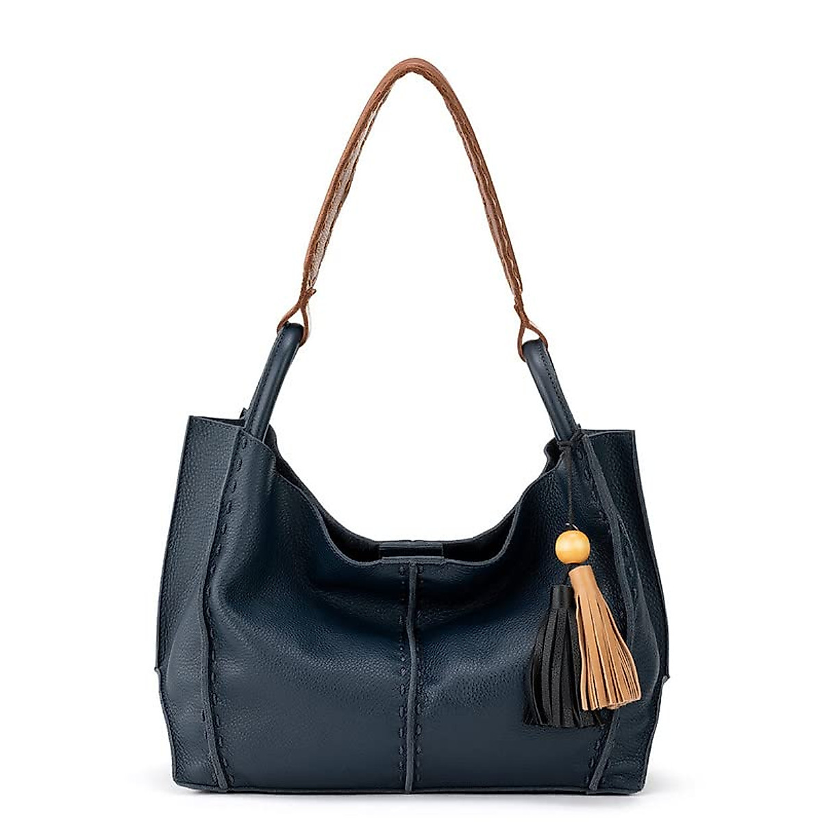 The Sak Los Feliz Medium Tote Bag in Leather, Unlined, Roomy Shoulder Purse