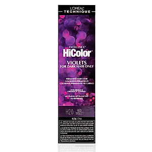 L'Oréal Technique HiColor Violet & Blacks Permanent Hair Color | Anti-Breakage Ceramide R Complex | Multi-Lift with No Brassiness | For Dark Bases | Long Lasting Color | Red Violet