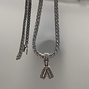 Custom Made Hip Hop Crystal Pendant Necklace Personalized Name Iced Out CZ Chain Silver Gold Copper Pendant wih Rope/Tennis Chain