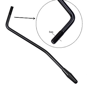 Evaty 3 Pack 5mm Whammy Bar 6mm Thread Tremolo Arm Floyd Rose Electric Guitar Double Tremolo Bar for USA/Mexican Standard Fender Stratatocaster Squier (Black)