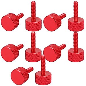 Aexit Computer PC Cleaning & Repair Graphics Card Knurled Head Thumb Screws Wine Red Computer Screws M3x12mm 10pcs