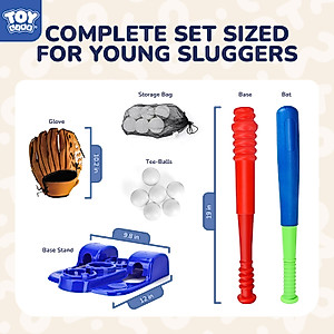 TOY Life Tball T Ball Set for Kids 3-5 Tball Set for Kids 5-8 Tee Ball Bat Toddler Baseball Tee Ball Set Bat Baseball Kids T Ball Stand for Kids 3-5 T Ball Set for Kids 5-8 T Ball Bat Set