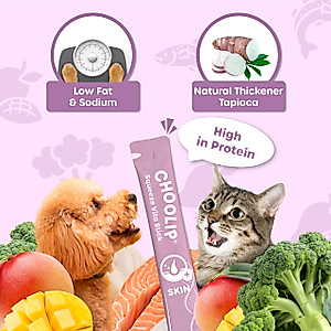 Squeeze Vita Stick Soft Cat Treats and Dog Treats. 7pc Skin and Coat Support Pouch for Cats and Dogs. Lickable Paste for Dog Lick Mat, Senior Cat Food Wet Cat Food Toppers, Multivitamin for Dog Food