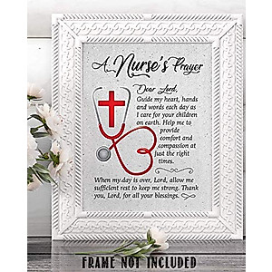 Dear Lord - A Nurse's Prayer - 11x14 Unframed Art Print - Great Gift For Nurse's Day and Home and Office Decor Under $15