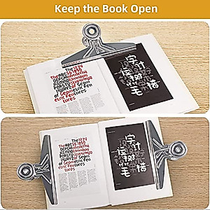 Coideal Extra Large Bulldog Clips - 2 PCS 20cm Jumbo Stainless Steel XL Bull Binder Paper Clip Clamps for Office (Sliver, 7 7/8 Inch)