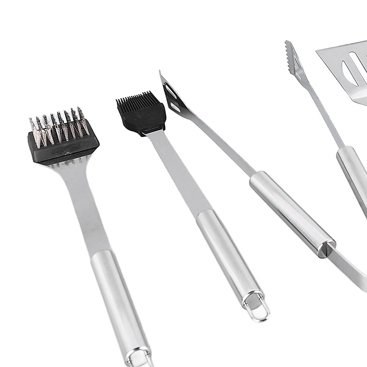20pcs BBQ Grill Set Professional Stainless Steel Tongs Spatula Fork Brush Barbecue Tool Set for Outdoor Camping Travel