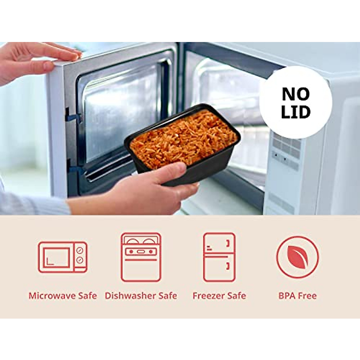 GLCSC [20 Pack 32oz Meal Prep Containers Lids, Bento Box, Plastic Food Storage Containers, BPA Free, Stackable, Microwave, Dishwasher & Freezer Safe