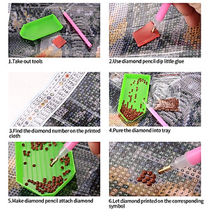 5D DIY Diamond Drawing Kit, Digital Drawing Kit,Cartoon Pink Fat Pig Crystal Rhinestone Diamond Embroidery Art Pictures, DIY Craft Supplies for Adults, Children, Home, Wall Decoration - 12*16 In