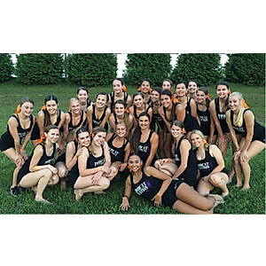 Kenz Laurenz Glitter Cheer Bows Cheerleading Softball Gifts, Team Bow with Ponytail Holder Complete your Cheerleader Outfit, Strong Hair Ties Bands Elastics for Girls and Women, Gold (Pack of 1)