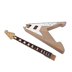 1set guitar Kit 22 Guitar Neck Guitar Body Mahogany Rosewood fine shape (Square inlay)