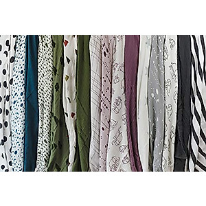 Oliver & Rain Organic Muslin Baby Boy Girl Unisex Swaddle Blankets 2 Pack Receiving Blankets Gray Arrow & Sky Blue