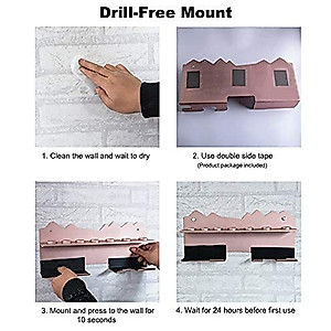 LandHope Wall Mounted Holder for Dyson Airwrap Styler Accessories Storage Stand Rack Bracket with Adhesive for Home Bedroom Bathroom Organizer (Black)