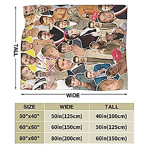 Blanket Chad Michael Murray Soft and Comfortable Warm Fleece Blanket for Sofa,Office Bed car Camp Couch Cozy Plush Throw Blankets Beach Blankets