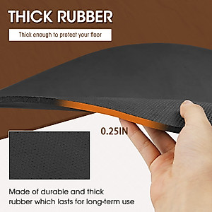 Nonskid Round Rubber Furniture Gripper Pad for Protecting Hardwood Floor Tile Floor and More from Scratching Fits Recliners, Swivel Chairs, and More, Black, Pack of 1