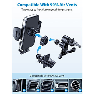 VICSEED [Military Certified] Car Phone Holder Mount, [Strongest Grip & Won't Slip] Air Vent Cell Phone Holder Car Hands Free Easy Clamp Car Vent Phone Mount Fit for iPhone 13 Pro Max Mini All Phones