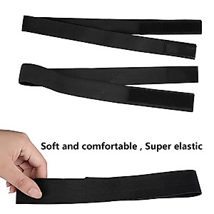 12 Pieces Wig Edge Elastic Band Adjustable Wig Band Edge Grip Band Wig Support Band Non Slip Wig Accessories for Making Wigs Women Men Hair Styling, Width 0.98 Inch 1.2 Inch and 1.38 Inch, Black