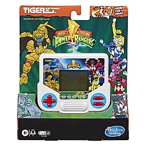 Hasbro Gaming Tiger Electronics Mighty Morphin Power Rangers Electronic LCD Video Game, Retro-Inspired Edition, Handheld 1-Player Game, Ages 8 and Up