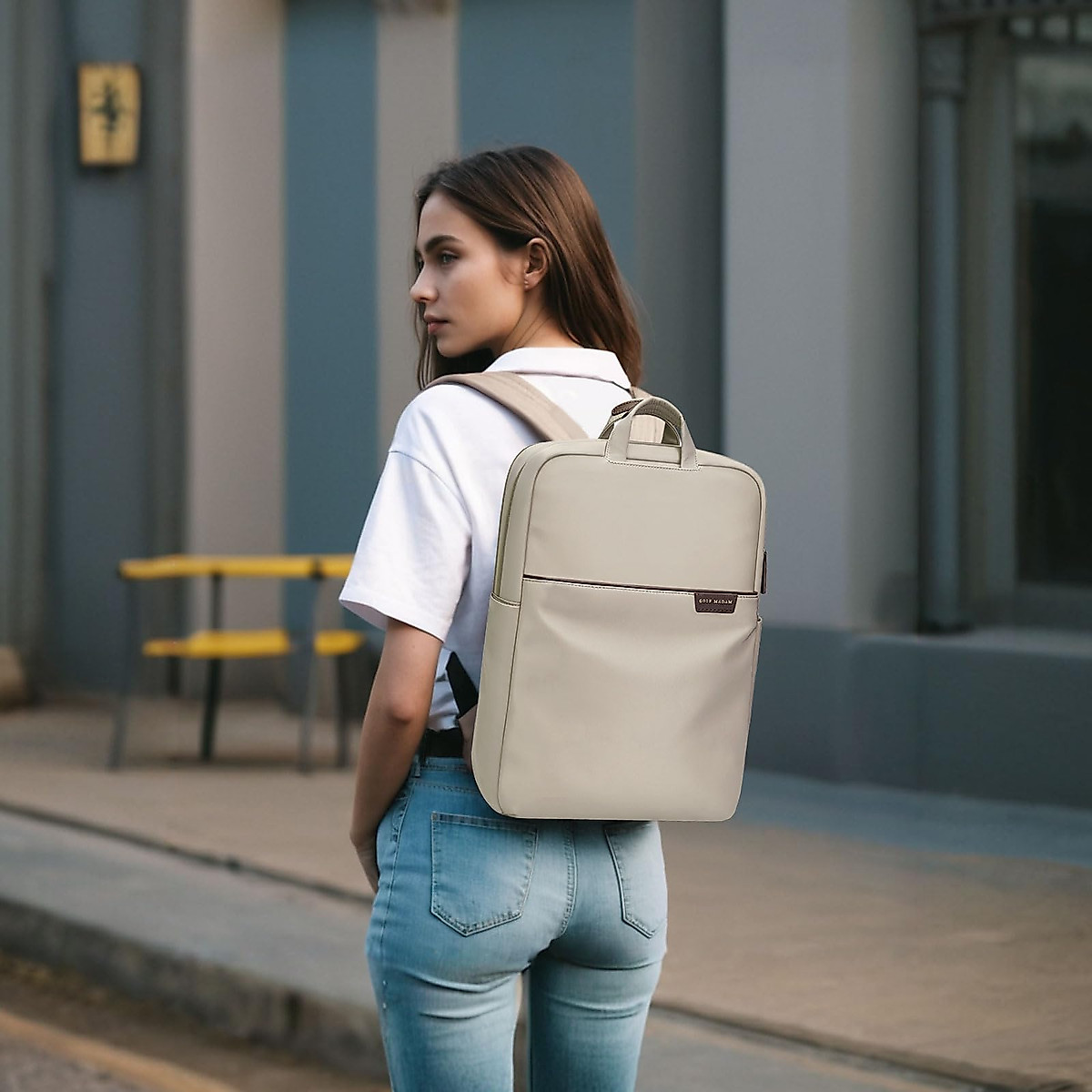 GOLF SUPAGS Laptop Backpack Anti Theft Slim Travel Backpack for Women Water Resistant College Bookbag Fits 15 Inch Thin Notebook