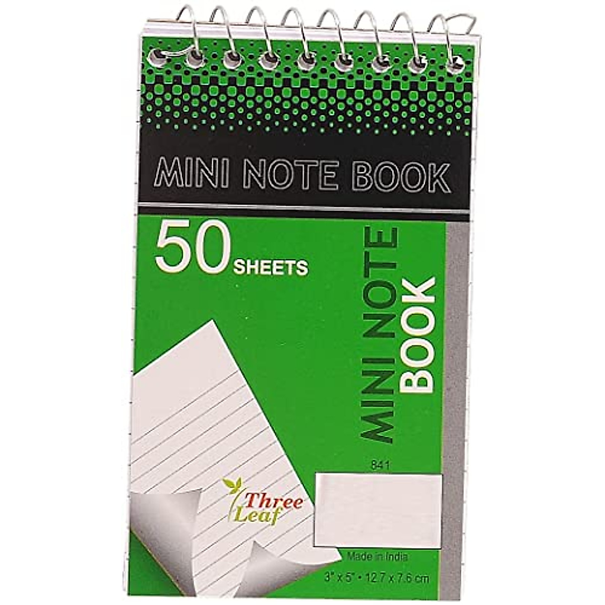 Personal Mini Notebooks, 3x5-Inch, College Ruled, White, 50 Pages per, Pack of 4 Colors: Black, Blue, Green, Red from Northland Wholesale. (2-Pack, 8 Mini-Notebooks)