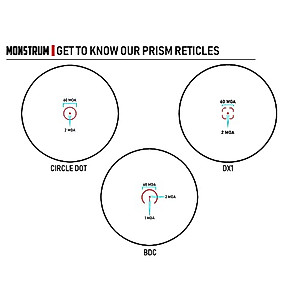 Monstrum P330-B Marksman 3X Prism Scope | Circle Dot Reticle