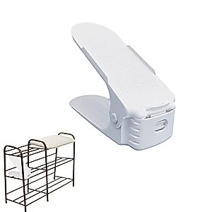 Adjustable Shoe Stacker - Adjustable Double Layer Storage Shoe Organizer Holder - Shoe Storage Holder 3-Level for Kids Shoes Sneakers High Heels Tmay