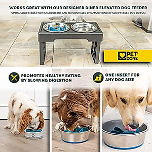 Our Pets Spiral Slow Feeder Insert Slow Feeder Dog Bowls | Turn a Dog Bowl or Dog Dish into a Dog Bowl Slow Feeder (Alternative to Dog Puzzle Feeder, Lick Mat, Dog Slow Feeder to Slow Down Eating