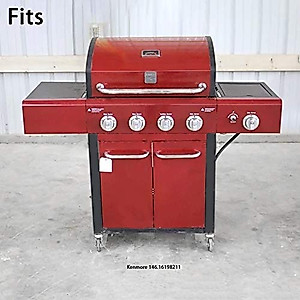 VICOOL BBQ Grill Kits Replacement for Kenmore 146.16198211,146.34611410,146.10016510, Porcelain Heat Shield, Stainless Steel Burners and Crossover Tubes Parts