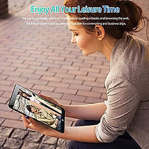 SERYUB Mini 5 8.0-inch IPS LCD Ultra-Thin Lightweight Tablet with Win 10, High-Speed and Silent, 4GB RAM/128GB EMMC/Wireless WiFi/Micro USB, High-Performance Windows Tablet. (Black)