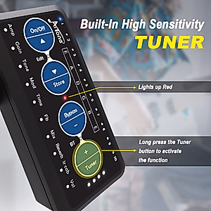AITONE Multi Effects Guitar Headphone Amp with Tuner Classic Preamp IR Cabinets Presets Rechargeable Mini Pocket Bluetooth Practice Guitar Amplifier with USB Recording (H8)