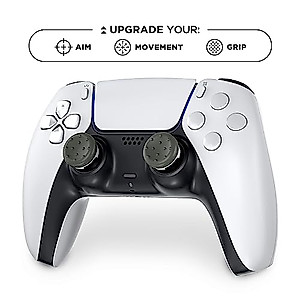 KontrolFreek CQC Classic for Playstation 4 (PS4) and Playstation 5 (PS5) Controller | Performance Thumbsticks | 2 Mid-Rise Concave | Gray/White