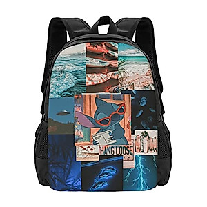 Cute Stitch Backpacks Cartoon Daypack Laptop Bag For Man Women Unisex College Office Picnic Travel Backpack