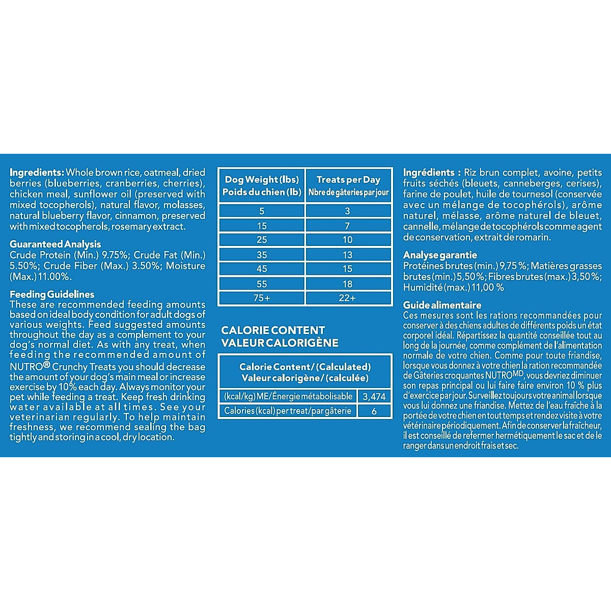 Nutro Crunchy Dog Treats 2 Flavor Variety Bundle: (1) Nutro Crunchy Dog Treats with Real Peanut Butter and (1) Nutro Crunchy Dog Treats with Real Mixed Berries, 10 Ounces Each (2 Bags Total)