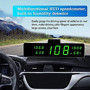 Kingneed C3020 Universal HUD Head Up Display GPS Digital Speedometer with Humidity Detector, MPH Over Speed Warning, Works for Cars & Other Vehicles