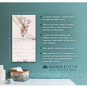FIREWEED 2023 Wall Calendar: Made of Magic | 12" x 24" Open | Amber Lotus Publishing