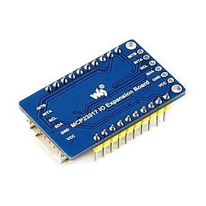 Waveshare MCP23017 IO Expansion Board I2C Interface Expands 16 I/O Pins Stack to 8 pcs Used at The Same Time Allow Multi I2C Modules to be Stacked