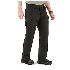 5.11 Tactical Men's Stryke Military Pants, Adjustable Waistband, Stretchable Flex-Tac Fabric, Black, 44Wx30L, Style 74369