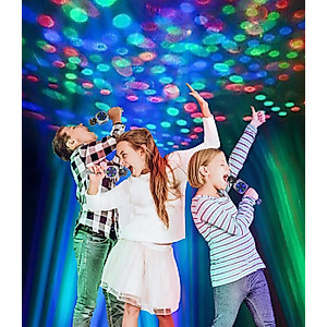 Wireless Express - Sing-Along Bling Bluetooth Karaoke Microphone and Bluetooth Stereo Speaker All-in-One (Silver Bling)