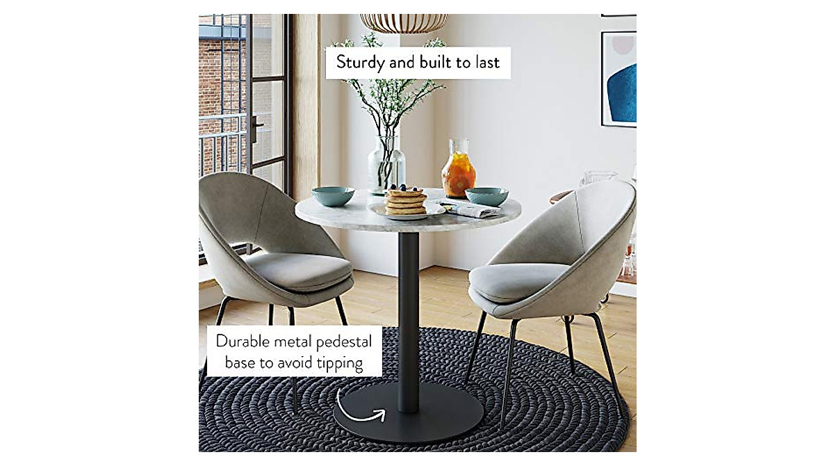 Nathan James Bistro Lucy Modern Dining Table - Stylish & Sturdy