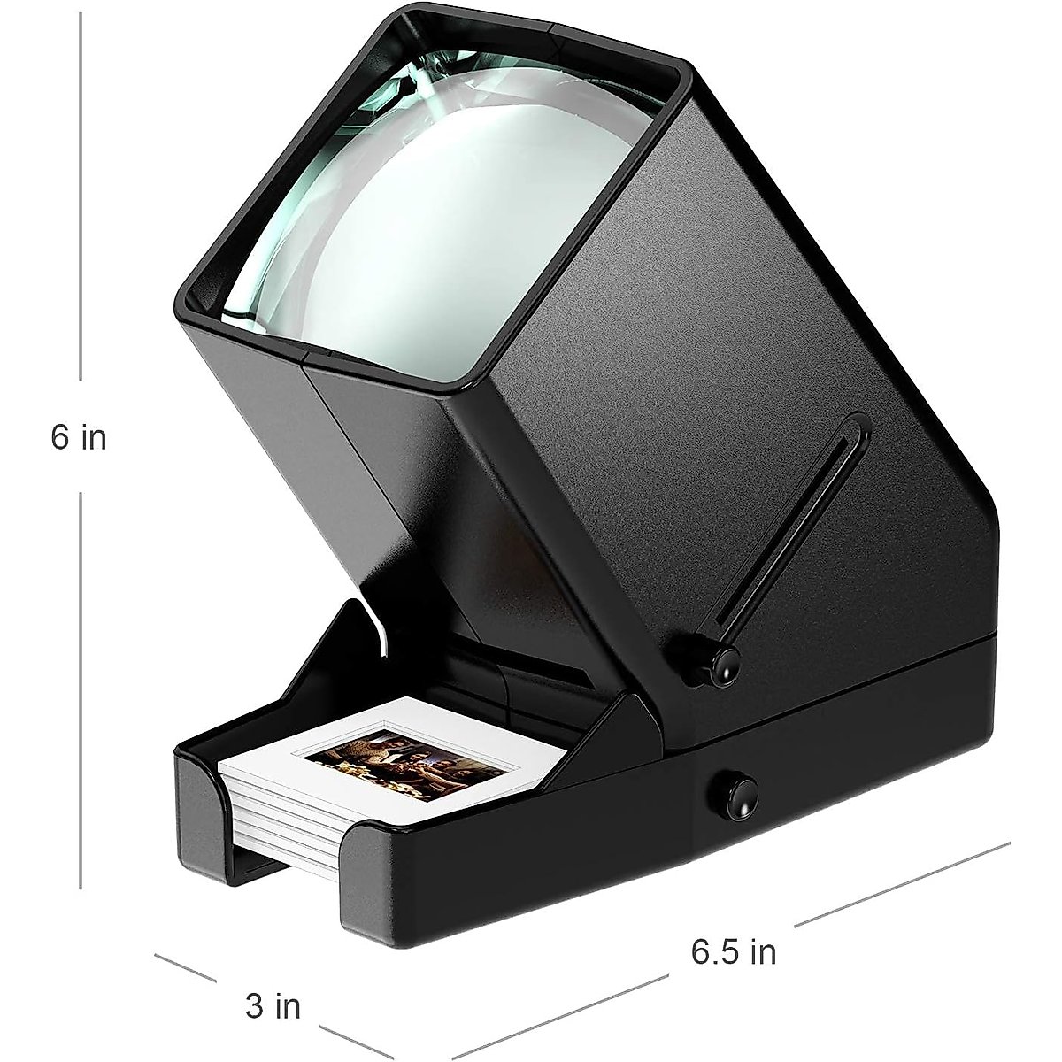 DIGITNOW 35mm Slide Viewer, 3X Magnification and Desk Top LED Lighted Illuminated Viewing and Battery Operation-for 35mm Slides & Positive Film Negatives 4AA Batteries Included