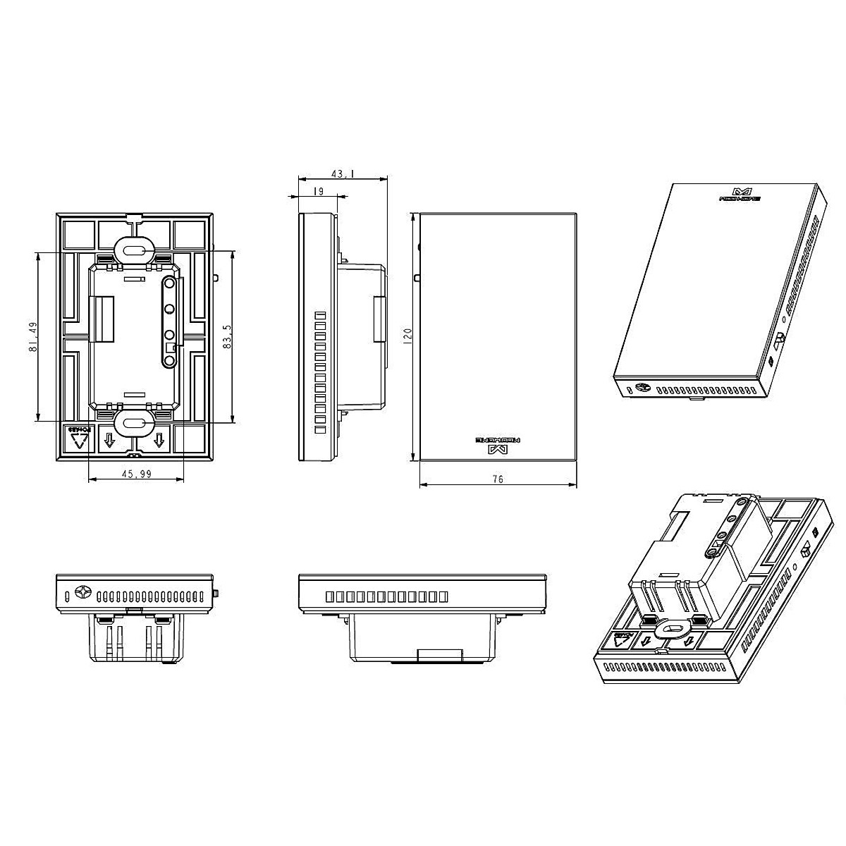 Programmable Thermostat for Radiant Underfloor Heating, Dual-Voltage(120/240v), Dual Sensing(Air and Floor Sensor) Built-in Class A GFCI White