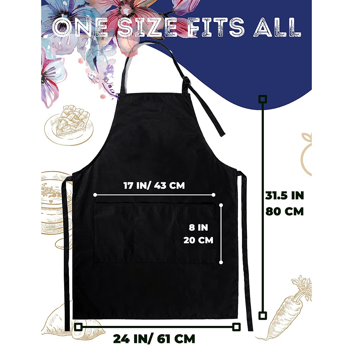 InnoBeta Retirement Gifts for Women/Men, Retirement Apron with Pockets and Adjustable Neck Strap, Retired Gifts - Officially Retired