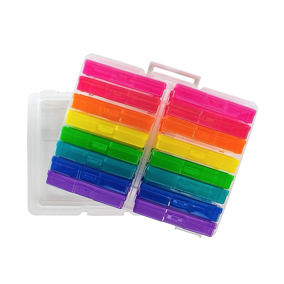 Photo and Craft Keeper – Organize Photos, Jewelry, and Scrap Paper – Holds Up to 1600 Photos (Rainbow)