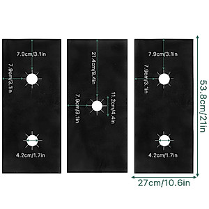 SUEIANNMN Gas Stove Burner Covers Universal Gas Stove Protectors, 5 Holes Protectors Reusable Heat Resistance Gas Range Non-Stick Washable Stove Top Protectors Liners Fast Clean Kitchen Cooking