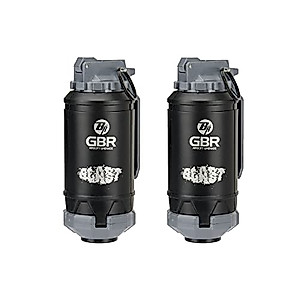Lancer Tactical - GBR Outdoor 130 Round Spring Powered ABS BB Impact Shower for Airsoft, Pack of 2 - Black