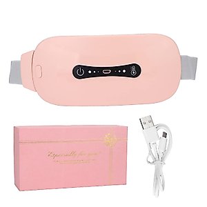 3 Gears Electric Menstrual Heating Pad, Adjustable Cramp Heating Belt Waist Support Heating Belt for Period Pain Relief Cramps Belly Lumbar()